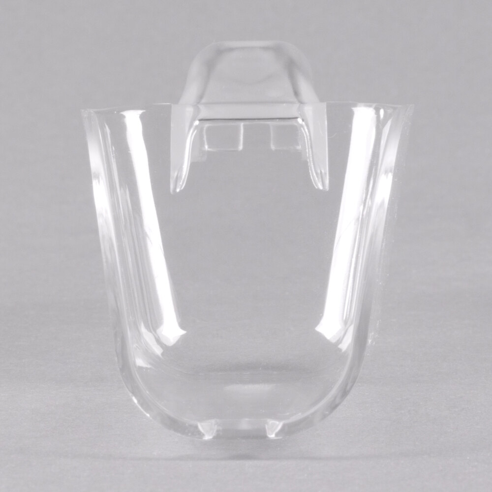 Choice 6 oz. Clear Plastic Utility Scoop