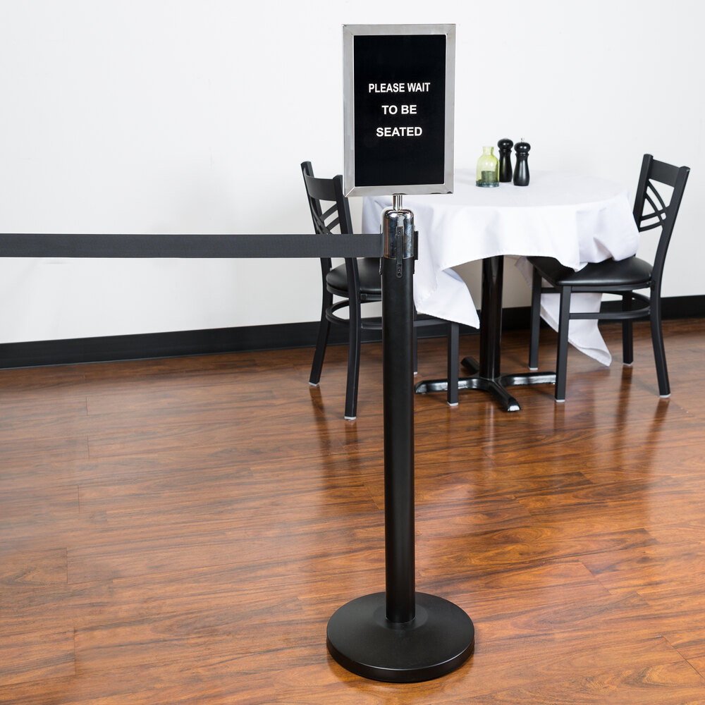 Lancaster Table & Seating 8 1/2" x 12 3/4" Silver Removable Steel ...