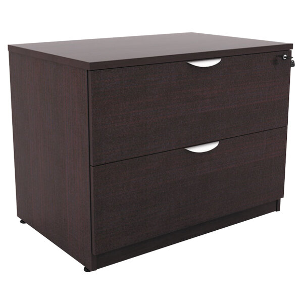 Alera ALEVA513622ES Valencia Espresso Two-Drawer Lateral File Cabinet ...