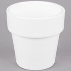 Tablecraft CW3375W 18 oz. White Cast Aluminum Soup Bowl with Handle